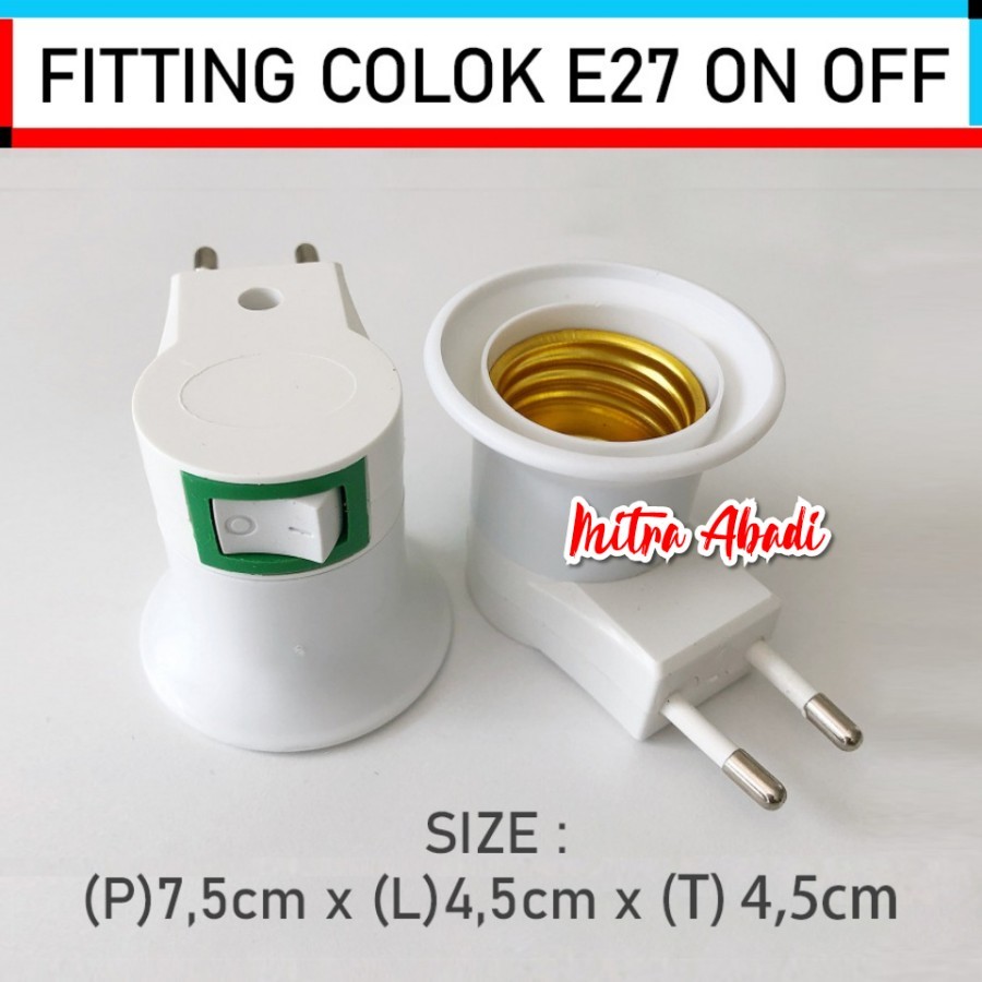 Jual Fitting Colok E27 / Fitting Switch ON - OFF | Shopee Indonesia