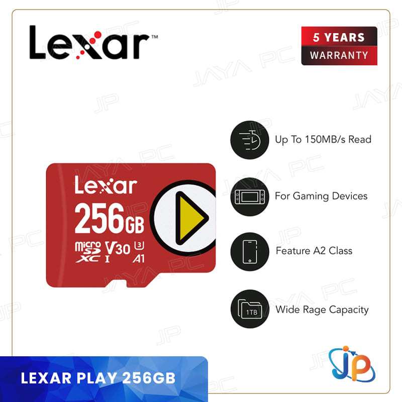 Jual Lexar Play Gaming MicroSDXC 256GB A1 Class 10 - MicroSD/ Nintendo ...