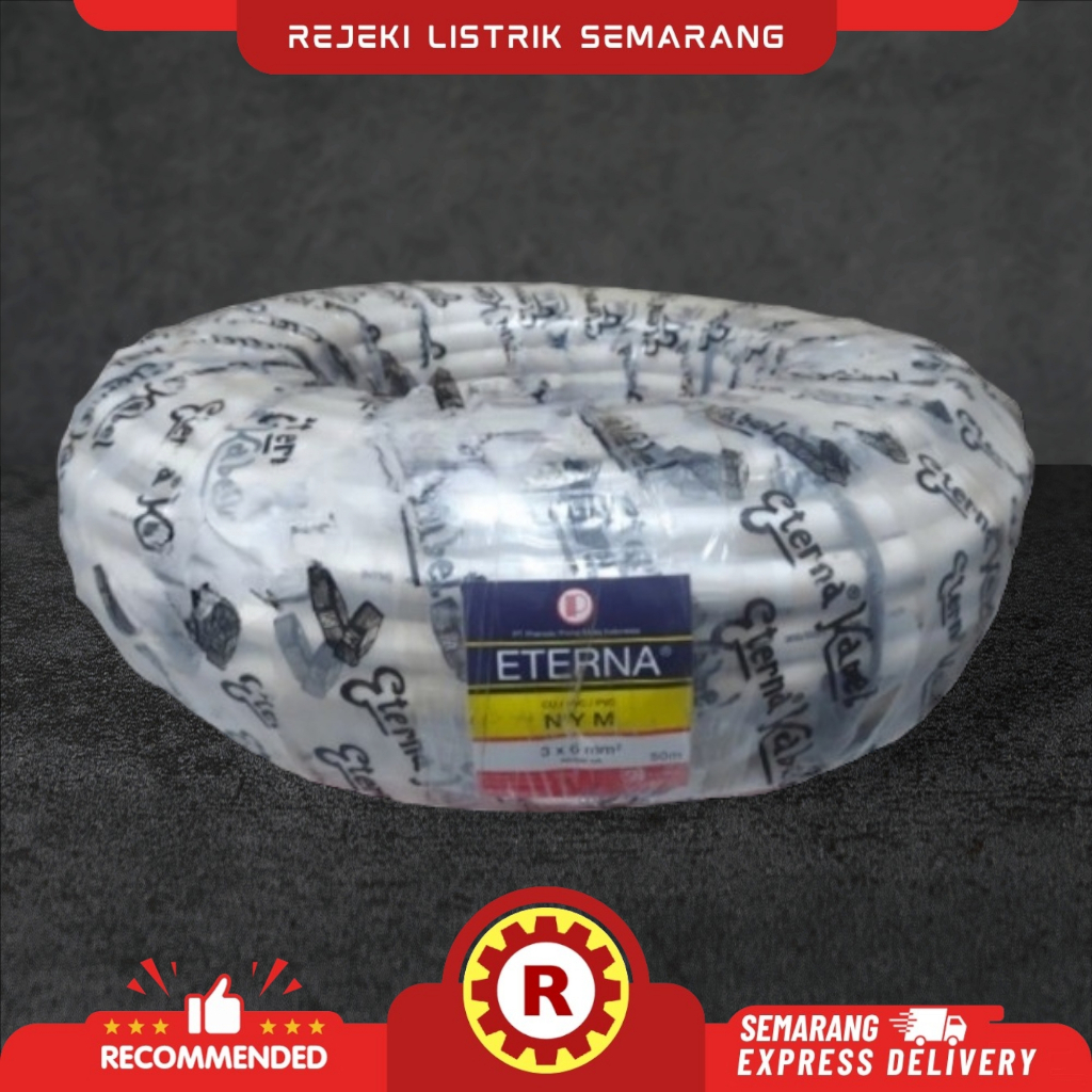 Jual KABEL LISTRIK KAWAT WARNA PUTIH MERK ETERNA METERAN / ROL UKURAN ...