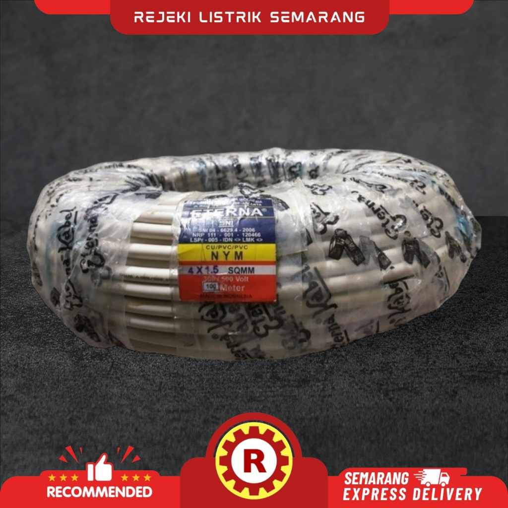 Jual KABEL LISTRIK KAWAT WARNA PUTIH MERK ETERNA METERAN / ROL UKURAN ...