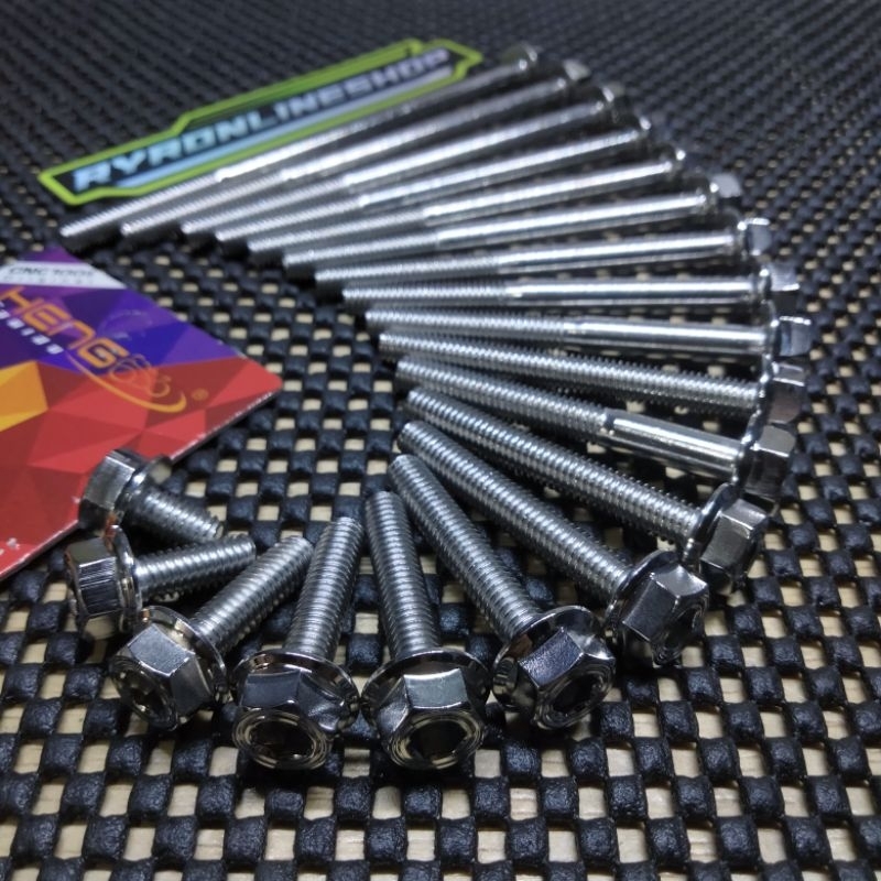 Jual baut 10 m6 1cm - 11cm 2 konci model hexagon stainless probolt ...