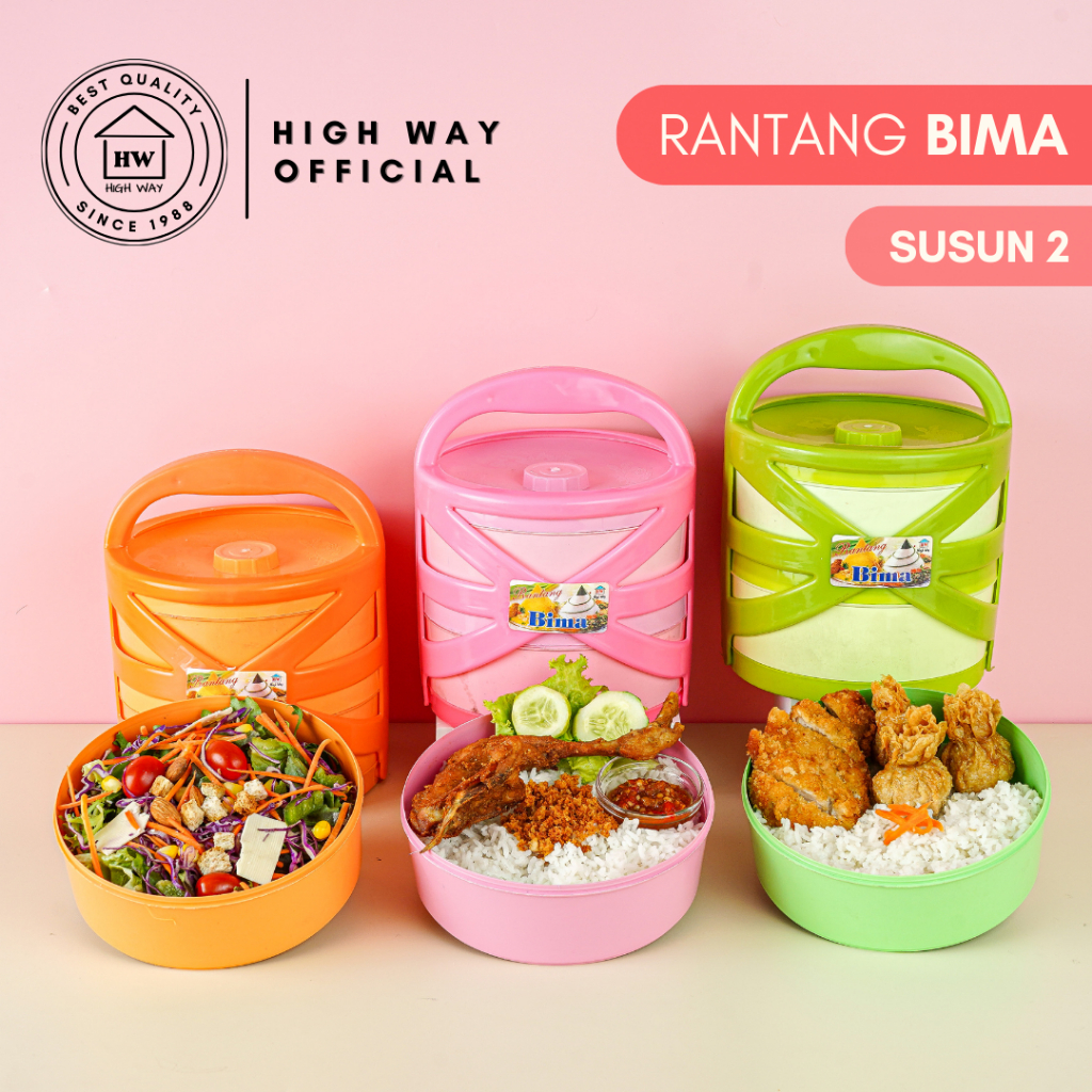 Jual HIGH WAY - Rantang Bima Susun 2 Bulat Tempat Makan Catering ...