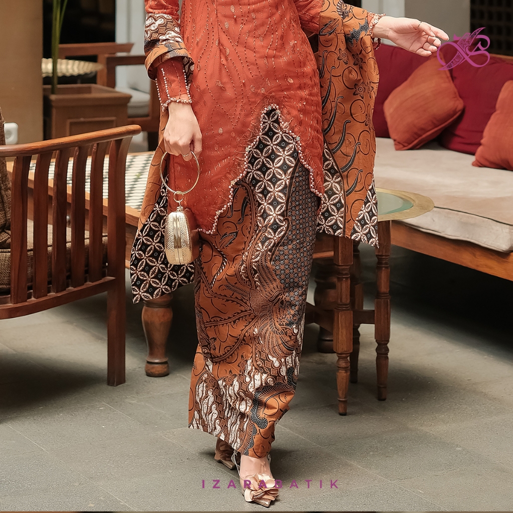 Jual Cynthia teracotta - Setelan Baju Kebaya Batik Modern Couple Wisuda ...