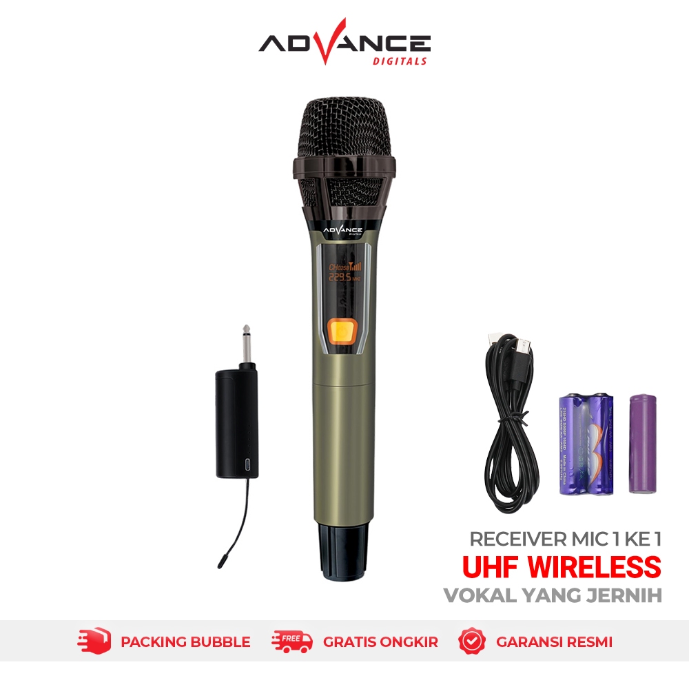 Jual Advance MIC-102 Mic Profesional Wireless Microphone Mikropon Tanpa ...