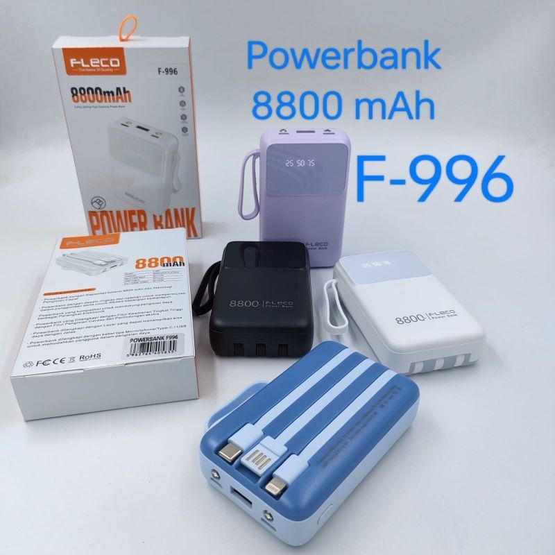 Jual Powerbank Fleco F996 8800mAh Portable Charger Casan HP | Shopee ...