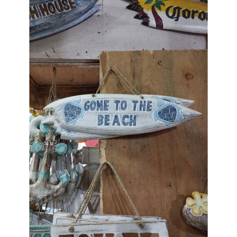 Jual Hiasan pantai/Sign board/tulisan Gone to the beach/Home decor ...