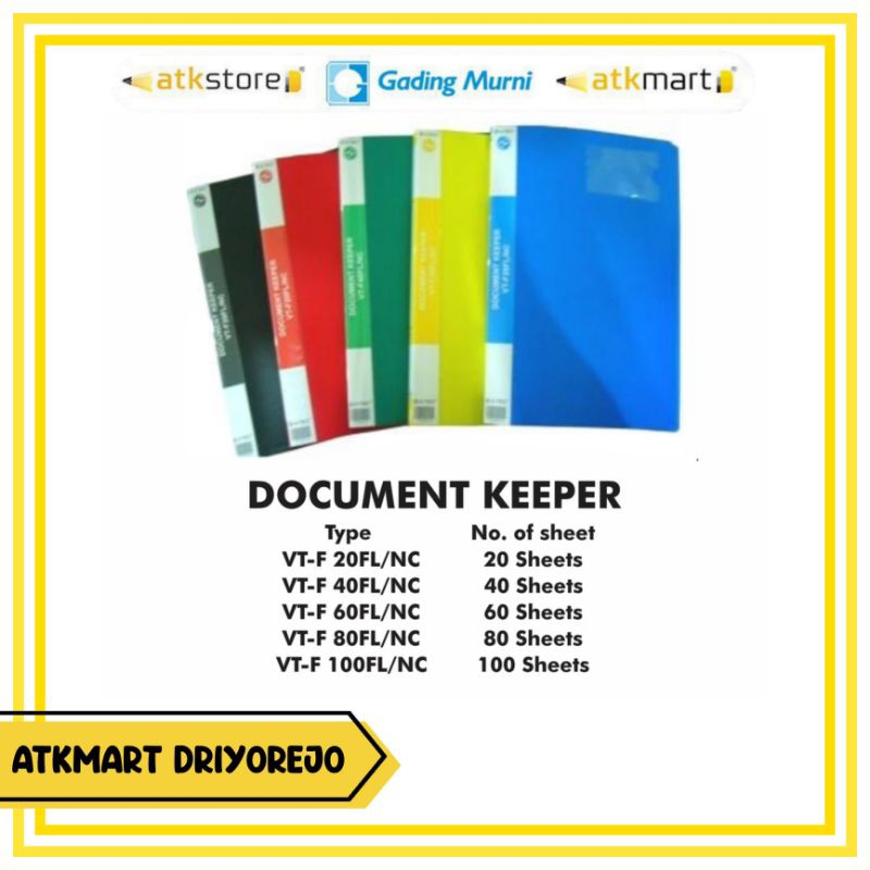 Jual V-TEC DOCUMENT KEEPER FOLIO VT-F20/40/60/80/100FL/NC - DISPLAY ...