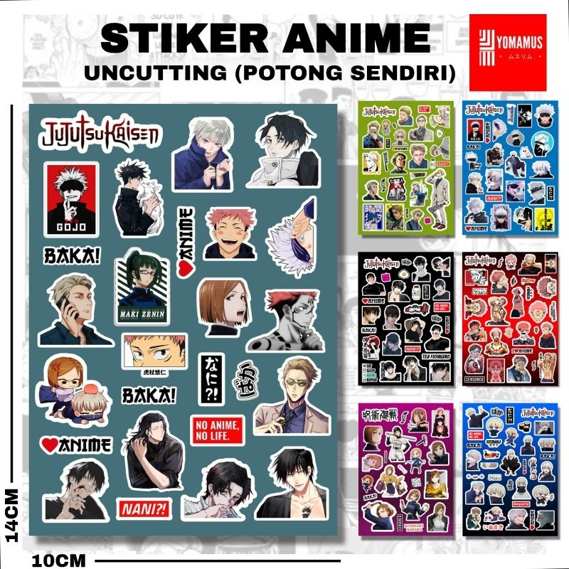 Jual STIKER KAWAI LUCU JUJUTSU KAISEN BLUE LOCK KIMETSU NO YAIBA BOCCHI ...