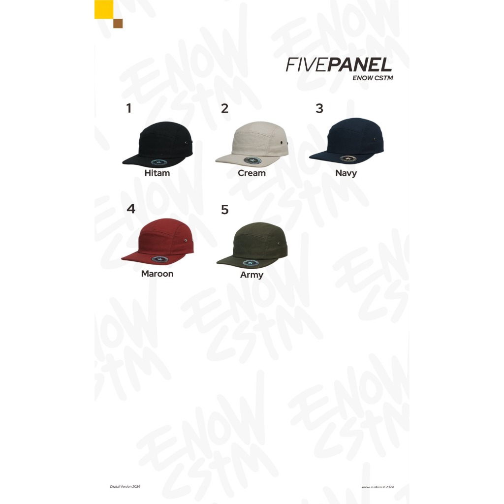 Jual Enow - Topi Custom Bordir Satuan Premium Caps - Free Desain, Box ...