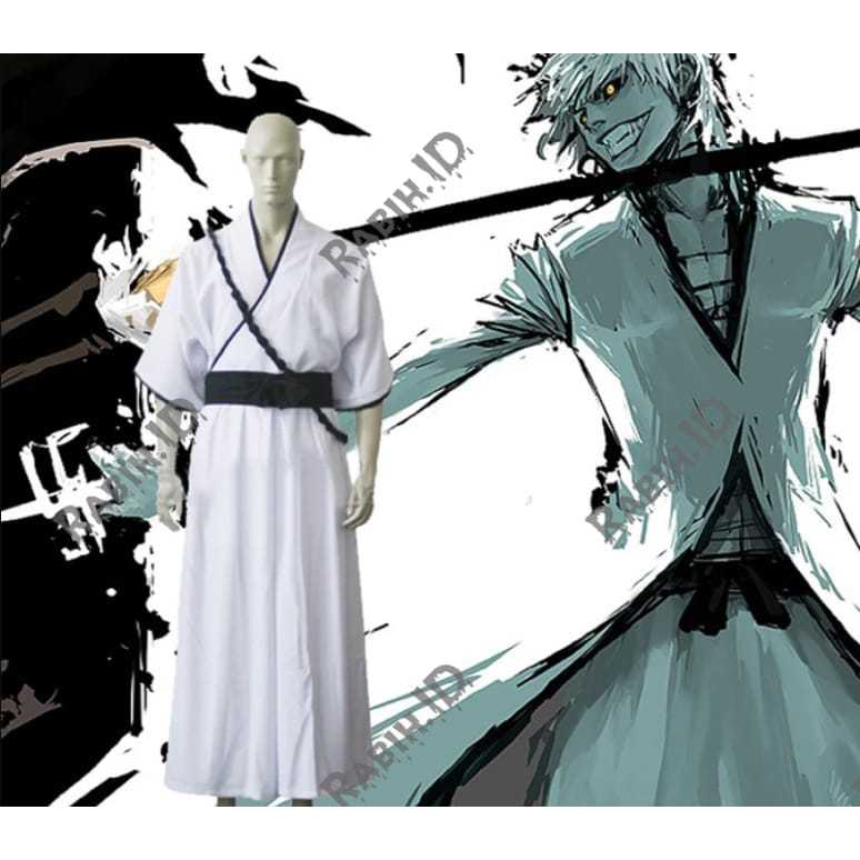 Jual Kostum Zangetsu White Ichigo Anime Cosplay Japan Unisex | Shopee ...
