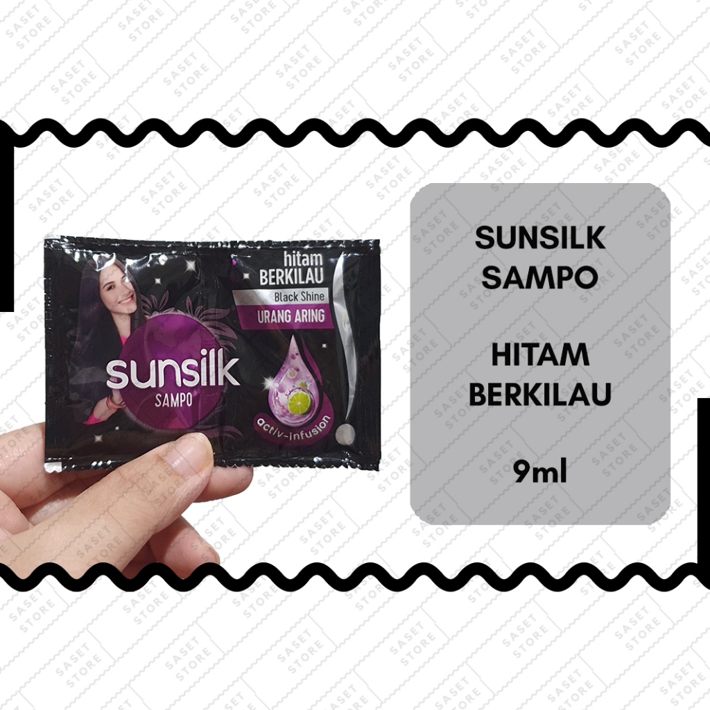 Jual Sunsilk Sampo Black Shine Hitam Berkilau 9ml Sachet Shampo ...