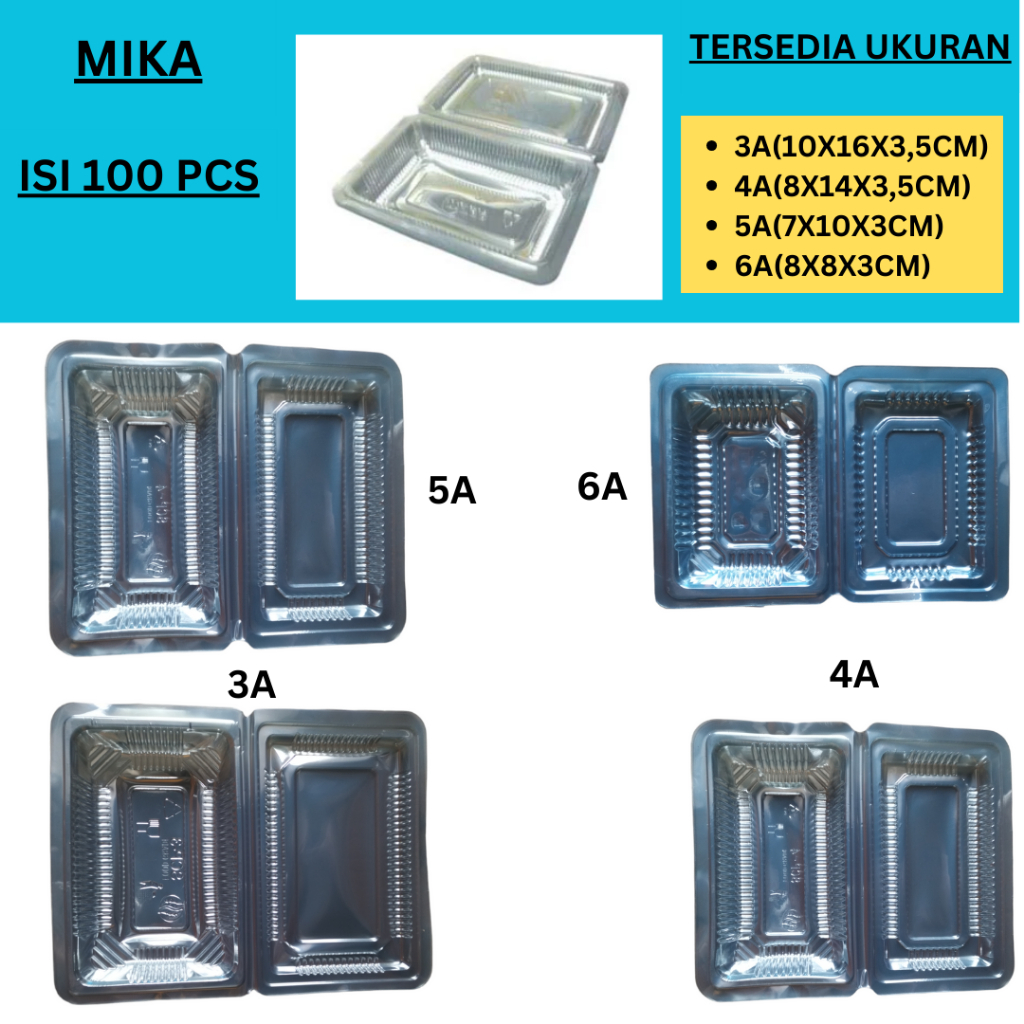 Jual Mika Plastik 3A (isi 100 pcs) / 4A (isi 100 pcs) / 5A (isi 100 pcs ...
