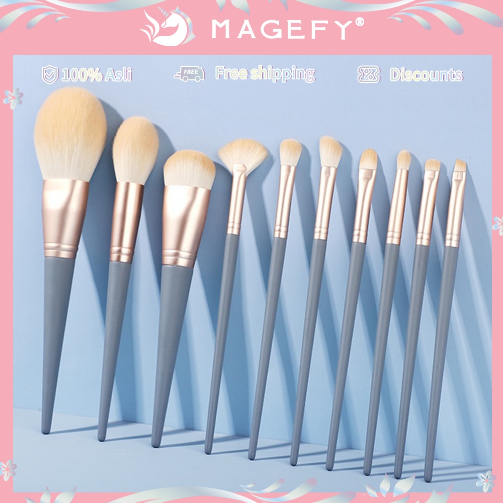 Jual MAGEFY Kuas Make Up Set Wajah Isi 10Pcs Brush Makeup Cosmetic Kuas ...