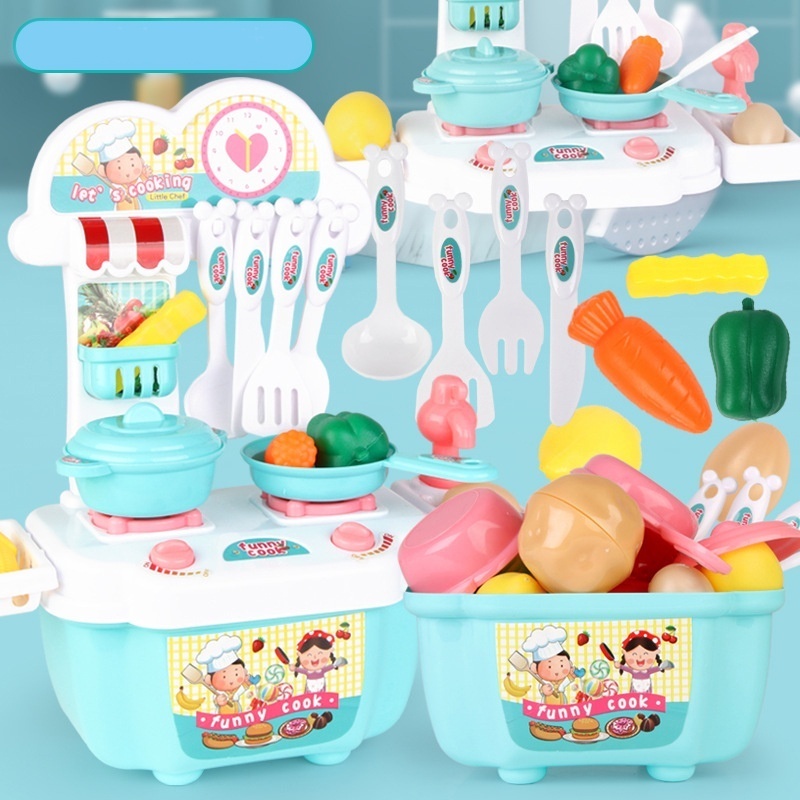 Jual 【Ada Kompor Ready】109 PCS Anak-anak Simulasi Dapur Masak Masakan ...