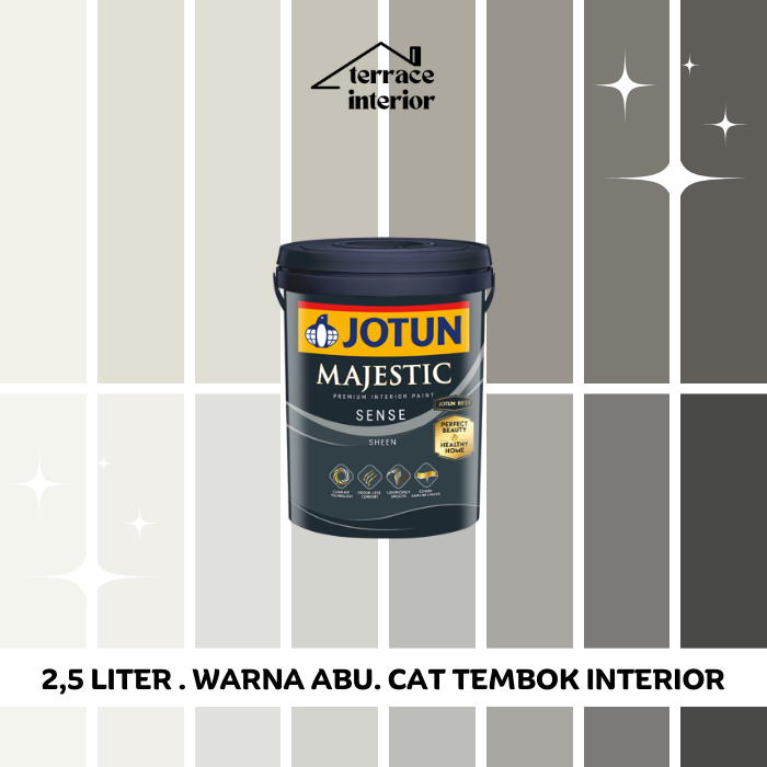 Jual Cat Tembok Majestic Sense Interior Jotun warna Abu 2.5 L | Shopee ...