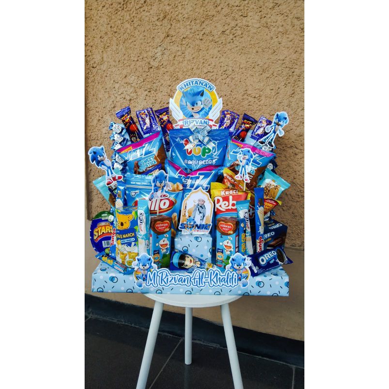 Jual Hiasan Mading Snack, Tower Snack, karakter bisa diubah sesuai ...