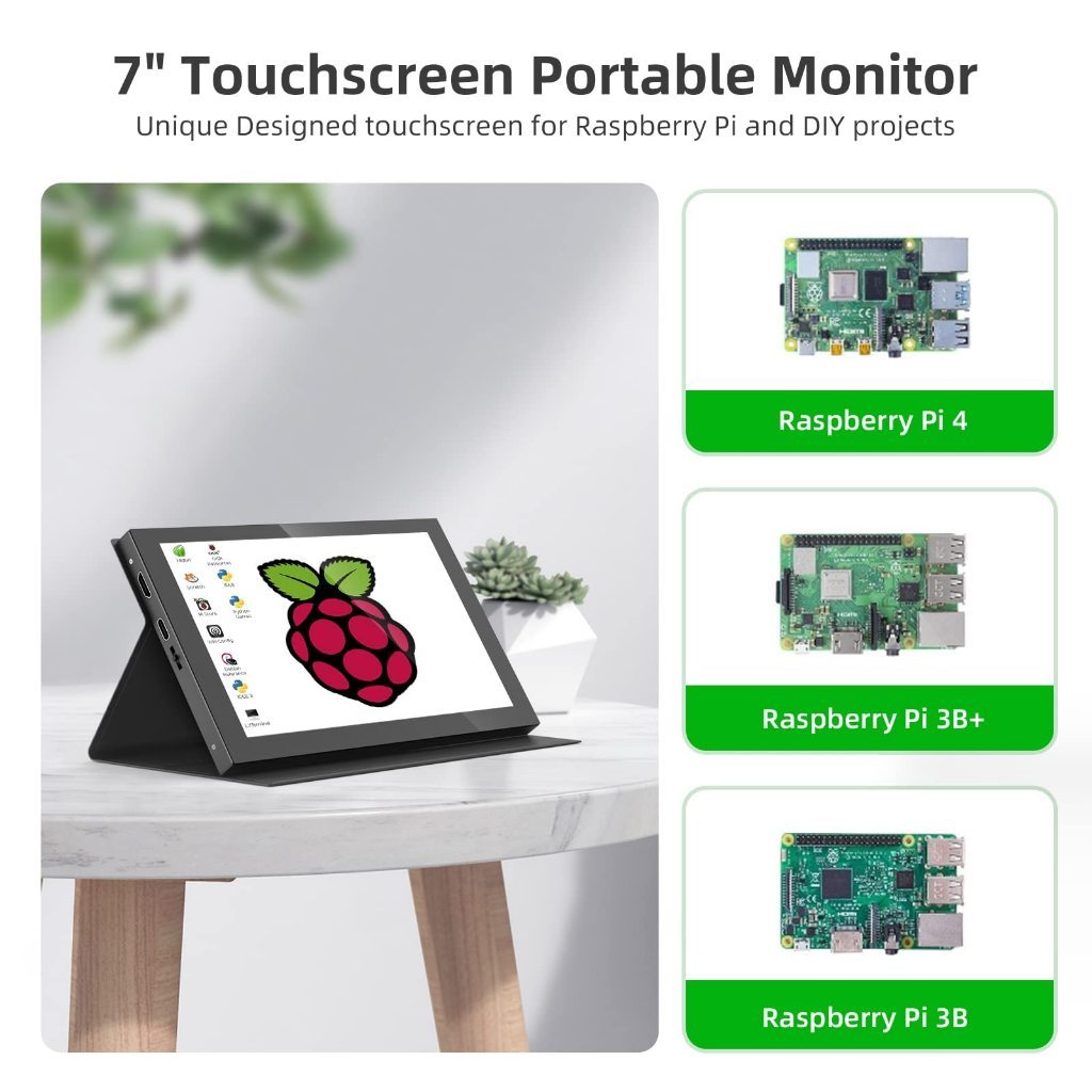 Jual (stok siap) Layar Raspberry Pi, Monitor Portabel APROTII 7 inci/10 ...
