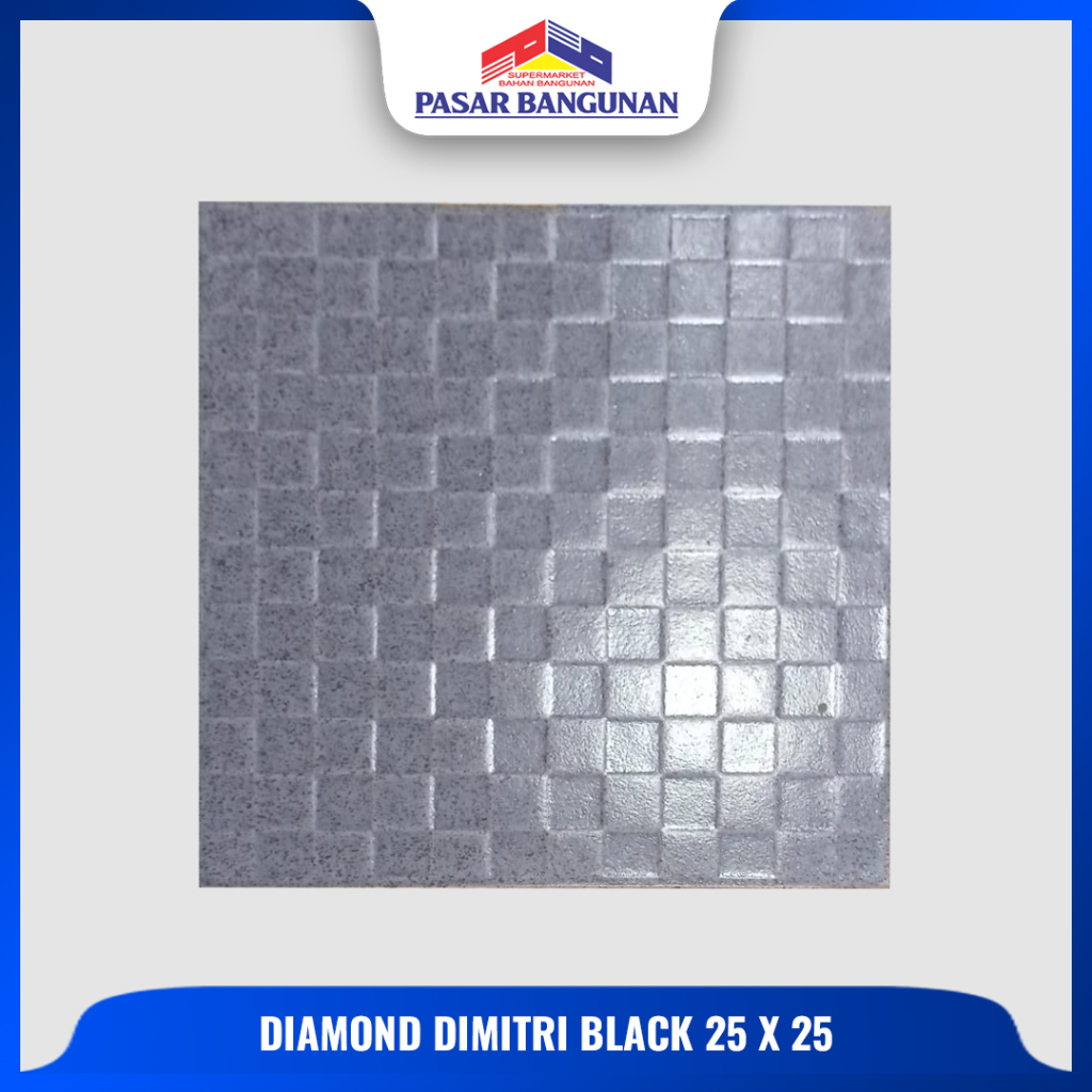 Jual Keramik Lantai Kamar Mandi Diamond Dimitri Black 25x25 KW 1 Matte | Shopee Indonesia
