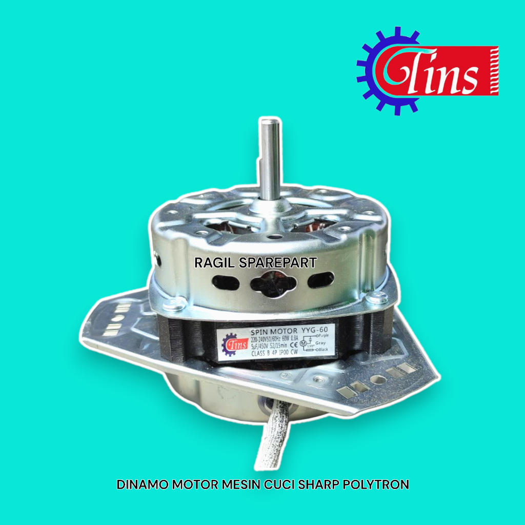 Jual DINAMO SPIN / MOTOR PENGERING MESIN CUCI SHARP POLYTRON 60 WATT ...