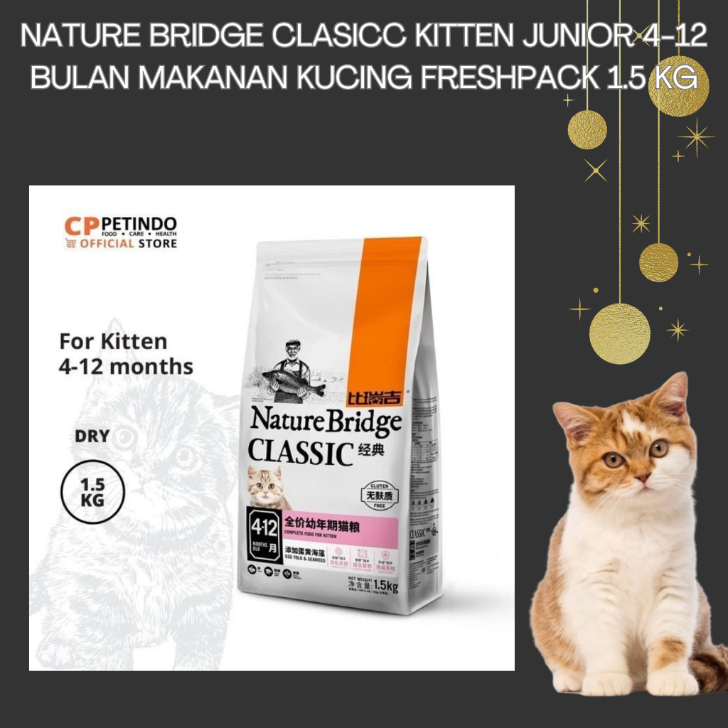 Jual Makanan Kucing Nature Bridge Classic BABY KITTEN Cat Food 1,5 KG ...