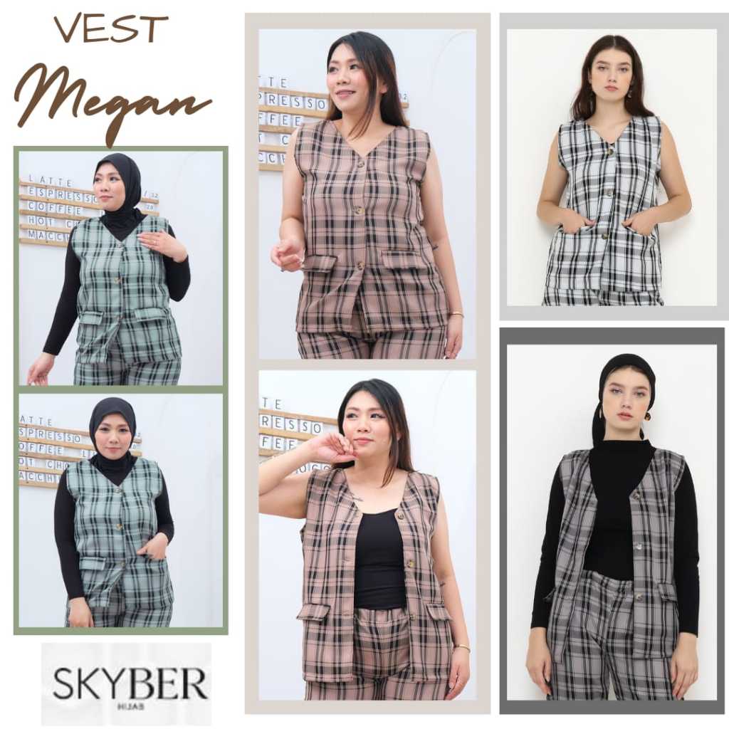 Jual Outer Rompi Vest Megan Variasi Warna Lengkap Ada Super Jumbo Bisa ...