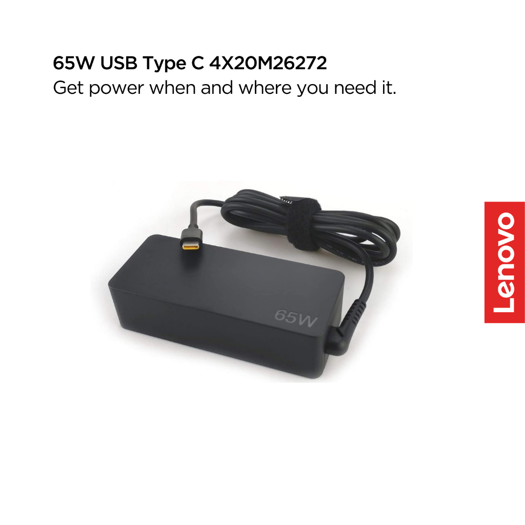 Jual Lenovo Charger 65W USB Type C Standard AC Power Adapter / Adaptor ...