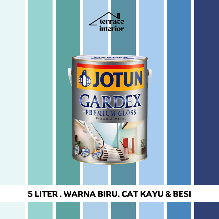 Jual Cat Kayu & Besi Gardex Warna Biru Premium Gloss Jotun 5 L | Shopee ...
