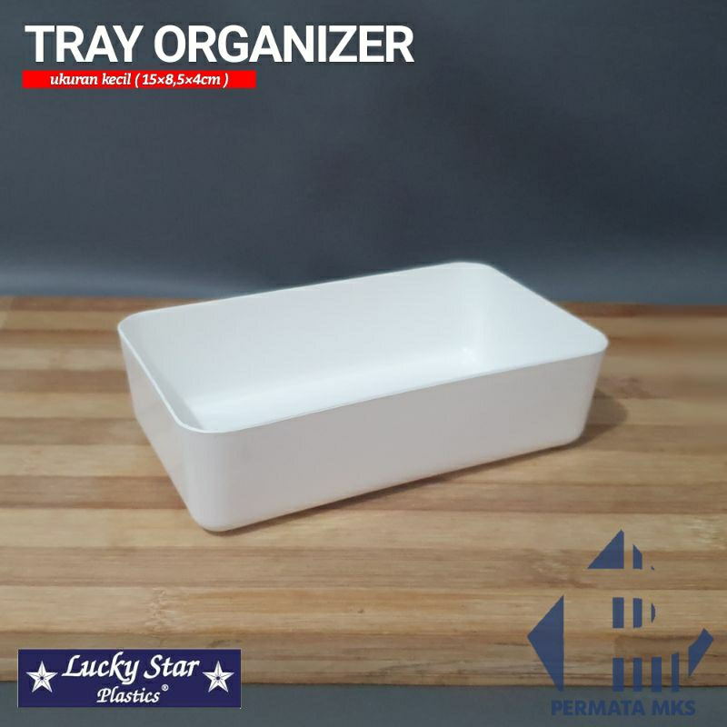 Jual Tray Kecil Plastik Putih / Desk Organizer Lucky Star | Shopee ...