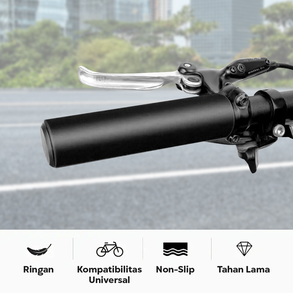 Jual Handgrip Sepeda Sporty Bike Handlebar Grip Bahan Busa Silikon 1 ...