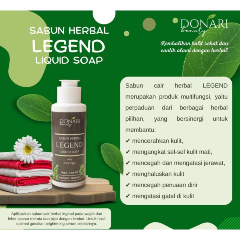 Jual Donari Beauty Sabun Legend Cair (100ml) | Shopee Indonesia