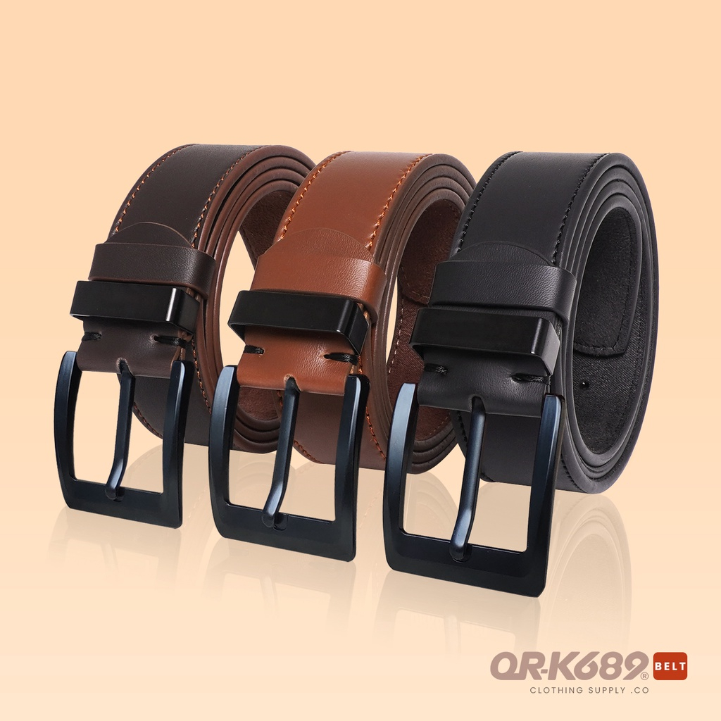 Jual ORK689 Ikat Pinggang Kulit PU Lebar 4 cm Sabuk Laki-Laki Gesper ...
