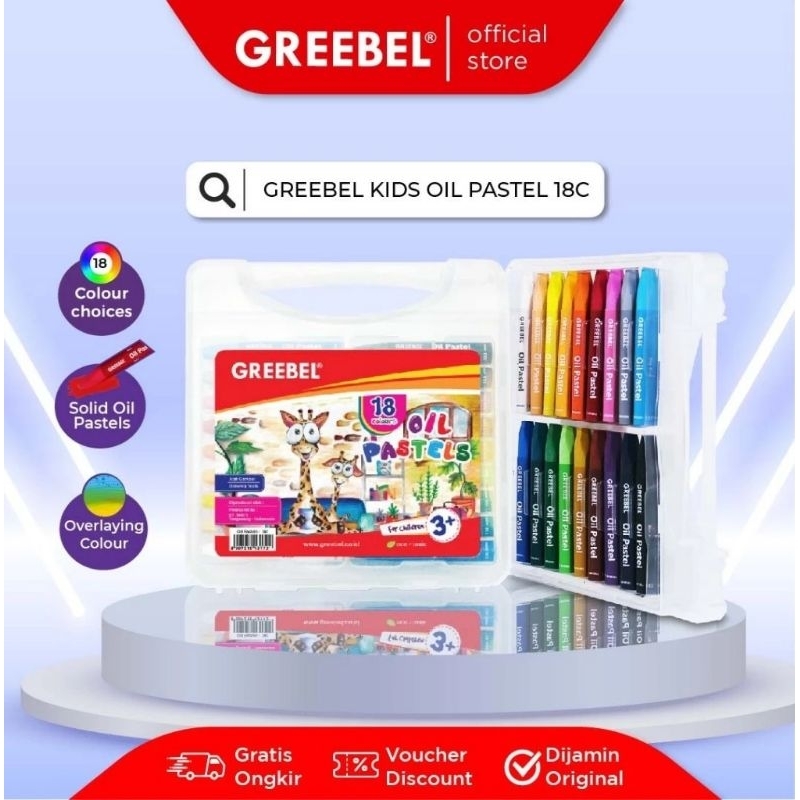 Jual GREEBEL Crayon 18 Warna / Oil Pastel Greebel 18 Warna | Shopee ...