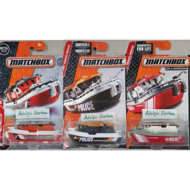 Jual matchbox bay brigade bay patrol mbx heroic rescue boat kapal rsq ...
