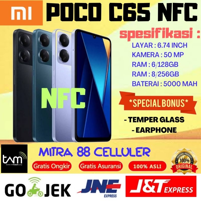 Jual POCO C65 NFC RAM 8/256GB GARANSI RESMI XIAOMI INDONESIA | Shopee ...