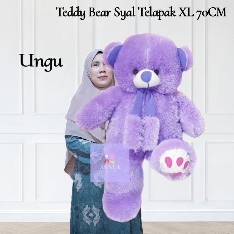 Jual Boneka Teddy Bear XL 70CM Syal Telapak | Shopee Indonesia