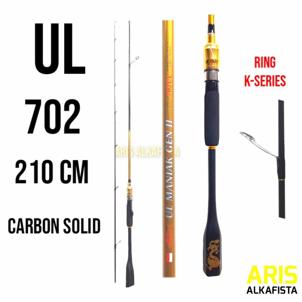 Jual Joran UL MANIAK GEN II 662 / 702 Carbon Solid Max Drag 5kg ...