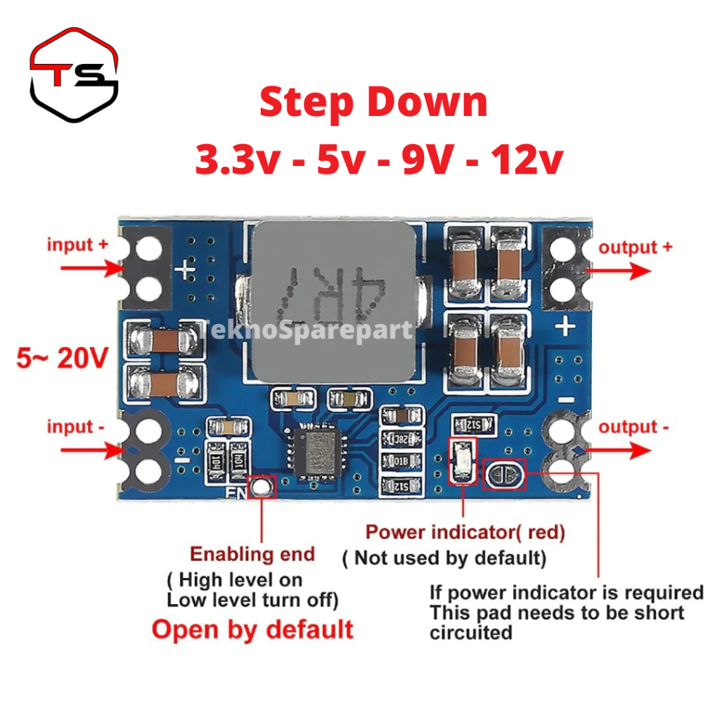 Jual Modul Mini Step Down DC to DC 3.3V 5V 9V 12V 5A High Quality | Shopee Indonesia
