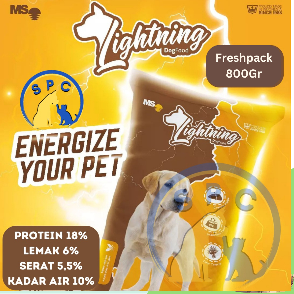 Jual LIGHTNING DOG FOOD Makanan Anjing Starry DOG Freshpack 800 Gram ...