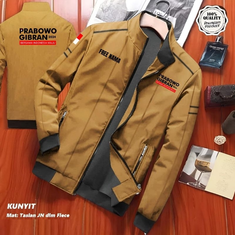 Jual JAKET PRABOWO GIBRAN RESMI FREE NAMA RELAWAN TIMSES PARTAI PRAGIB ...