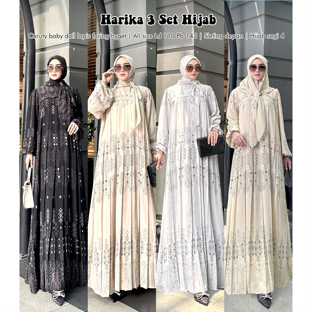 Jual Dilraba Wear , Gamis Harika 3 Syari - Set Gamis dan Hijab, Gaun ...