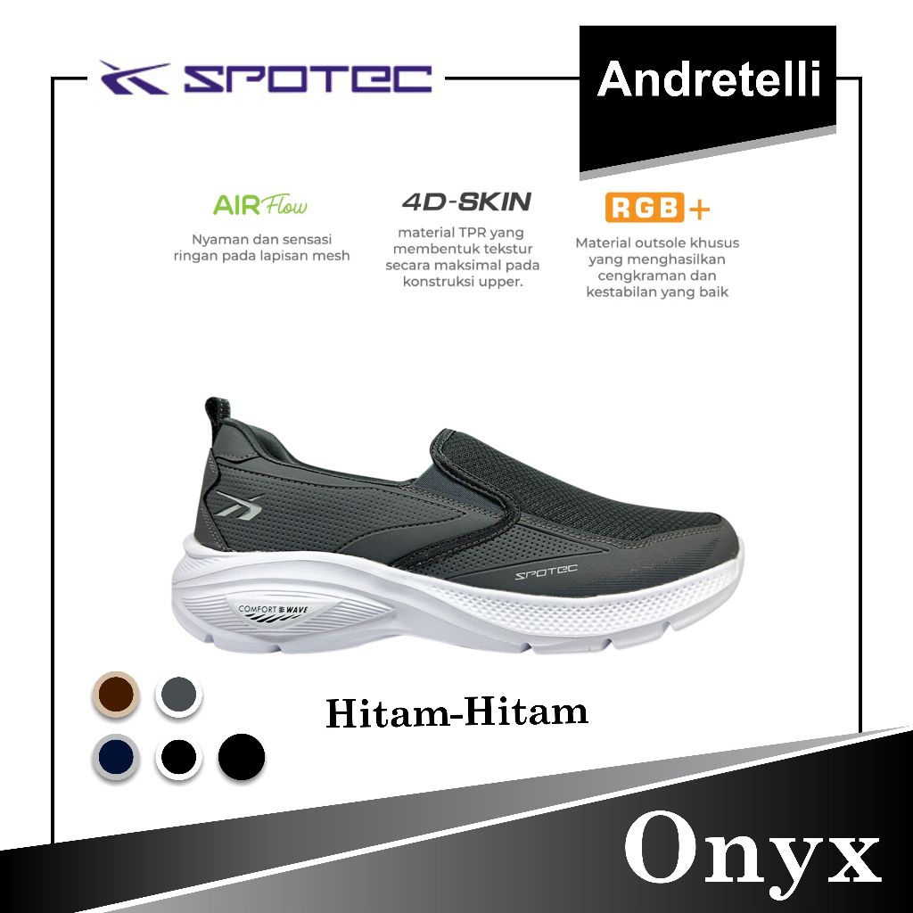 Jual SPOTEC ONYX Sepatu Walking ABU TUA/PUTIH | Shopee Indonesia