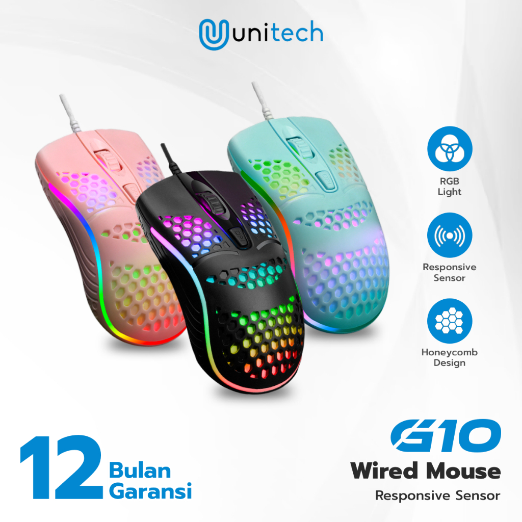 Jual Mouse Gaming Honeycomb RGB Wired USB - High-End Sensor | 7200 DPI ...