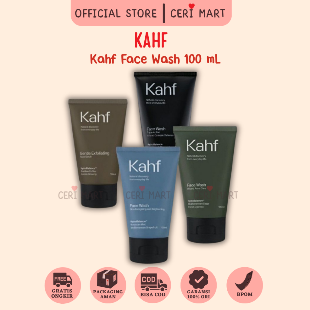 Jual KAHF Man Facial Wash 100 ml / Sabun Cuci Muka Pria - Laki Laki ...