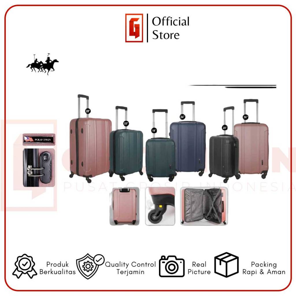 Jual Polo Twin Koper 26 Inch Size Bagasi Hardcase Fiber ABS | Shopee ...