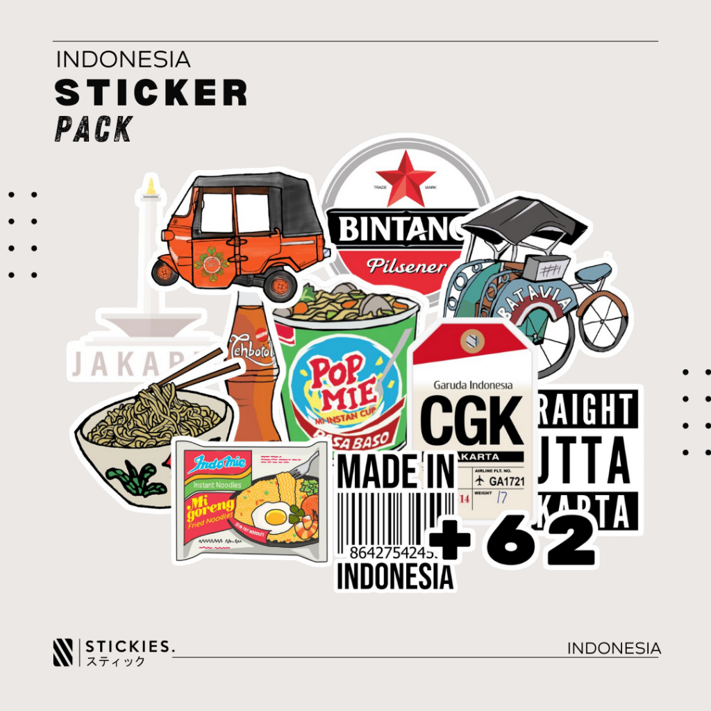 Jual Stiker/Sticker Pack "Indonesia" | High Quality | Vinyl | Murah ...