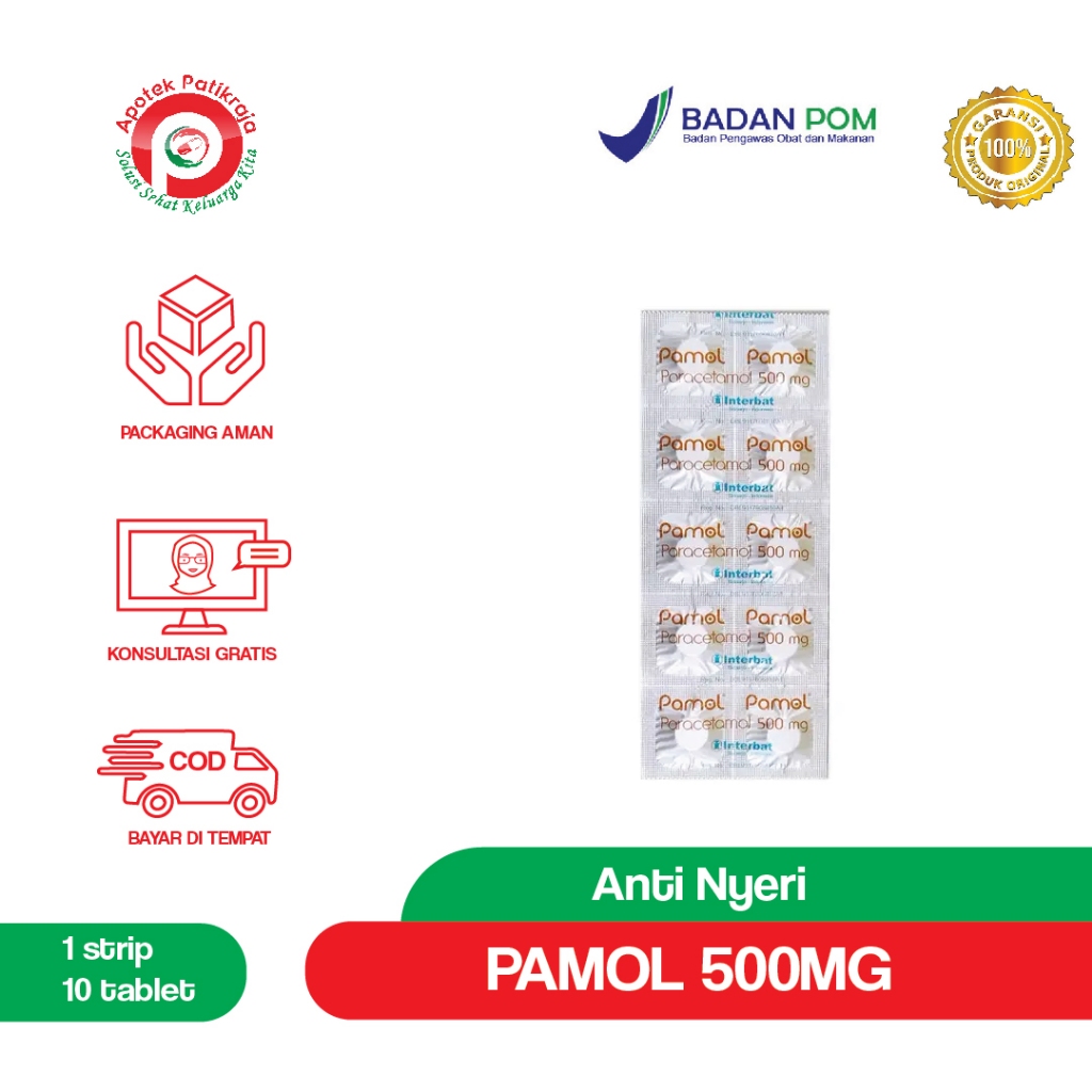 Jual PAMOL PARACETAMOL 500MG STRIP | Shopee Indonesia