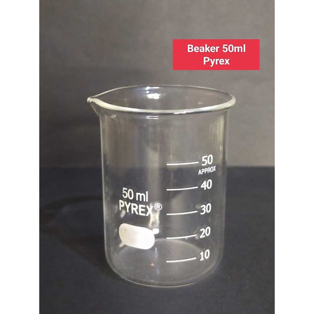 Jual Beaker glass pyrex 50 ml tahan panas low form gelas piala 50ml ...