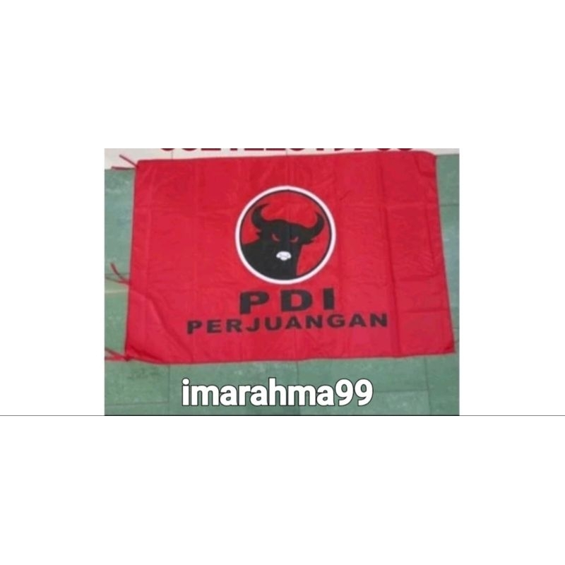 Jual bendera Partai PDI Perjuangan Ukuran 60x90cm Minimal 100 Lembar ...