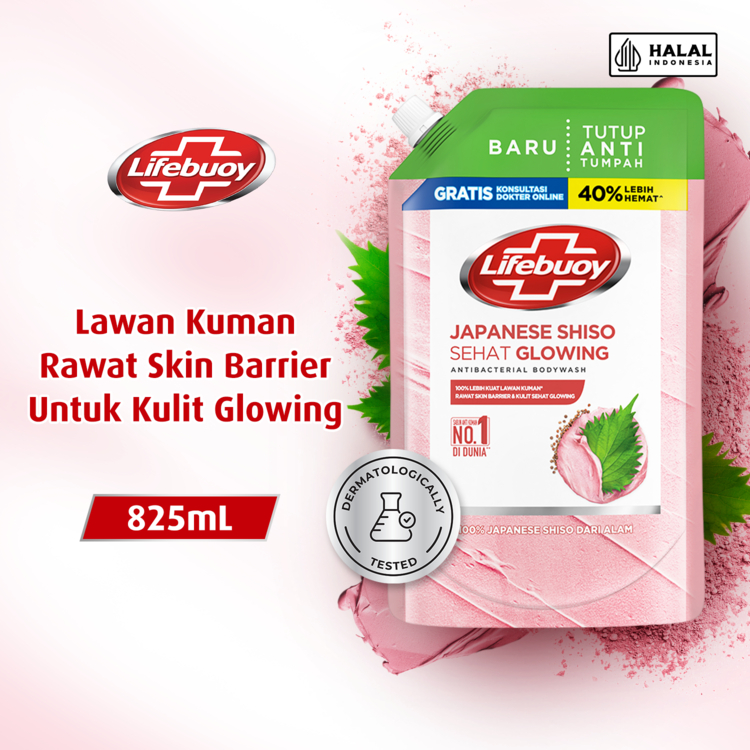 Jual LIFEBUOY Sabun Mandi Sabun Cair Antibakteri Shiso & Mineral 10x ...