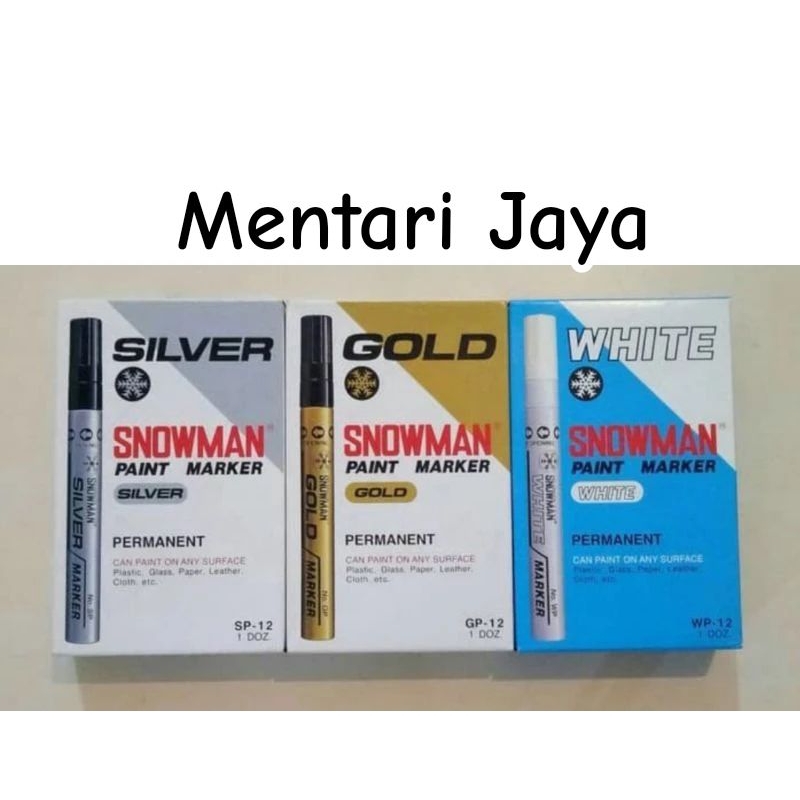 Jual spidol permanent Paint Marker ( white / Silver / Gold) | Shopee ...